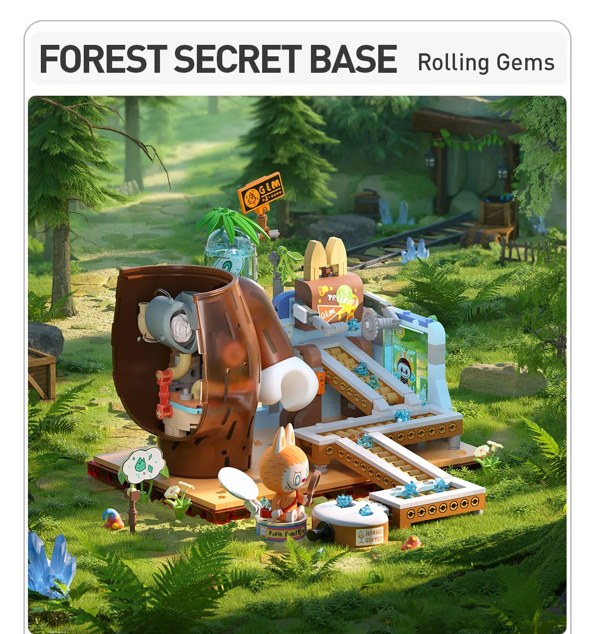 THE MONSTERS Forest Secret Base Series Blocks-Click-Fix Lab - POP MART (Thailand)