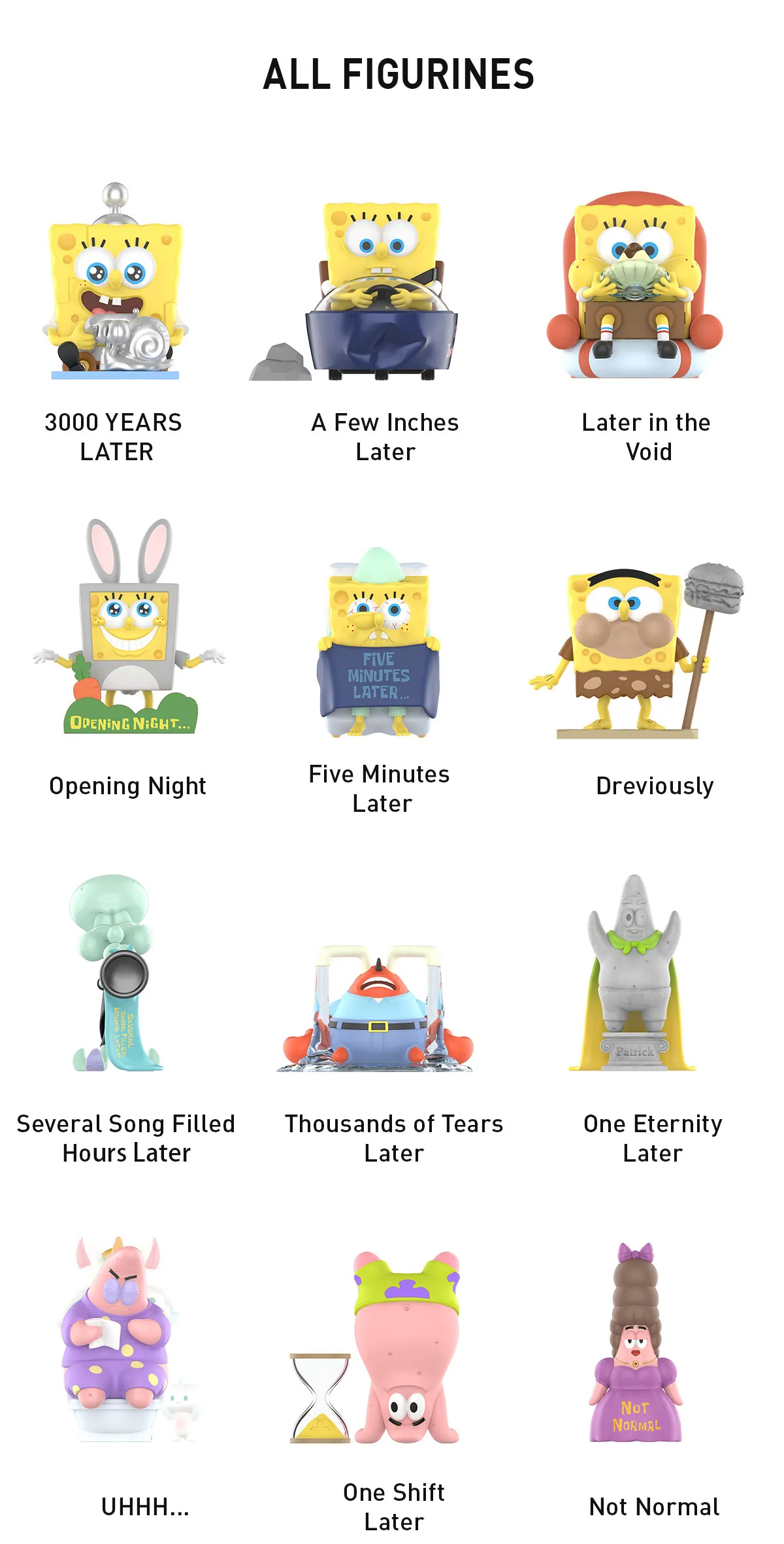 SpongeBob Life Transitions Series Figures - POP MART (Thailand)