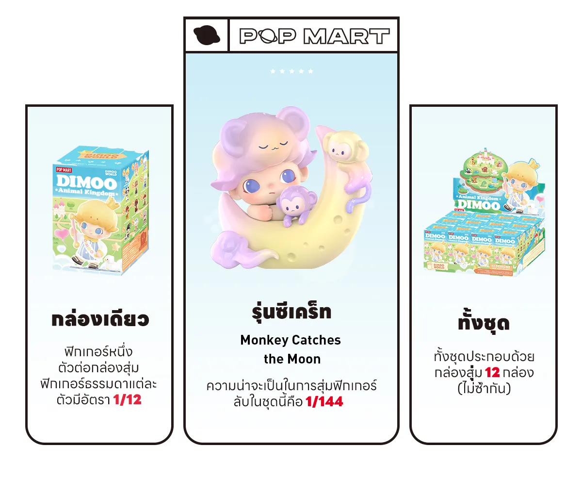 POP NOW:DIMOO Animal Kingdom Series Figures - POP MART (Thailand)