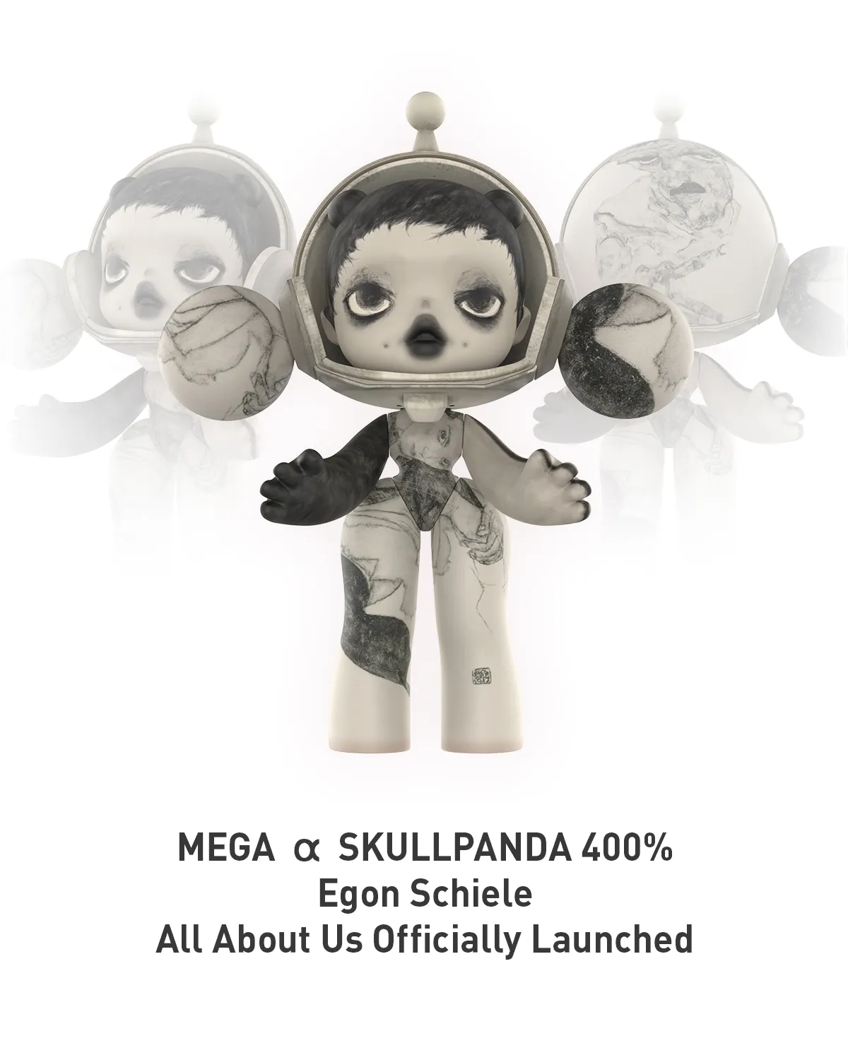 MEGA SKULLPANDA 400% Egon Schiele - POP MART (United Kingdom)