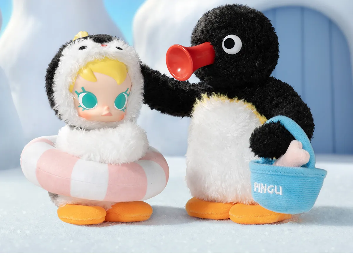 Baby Molly × Pingu Happy Fishing Series-Vinyl Plush Pendant Blind Box ...