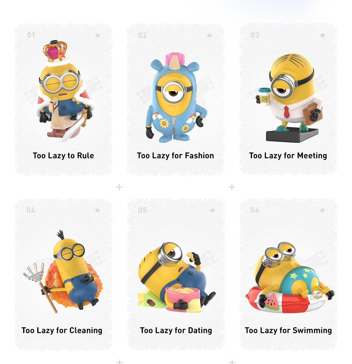 Minions Lazy Every Day Series Figures - POP MART (Thailand)