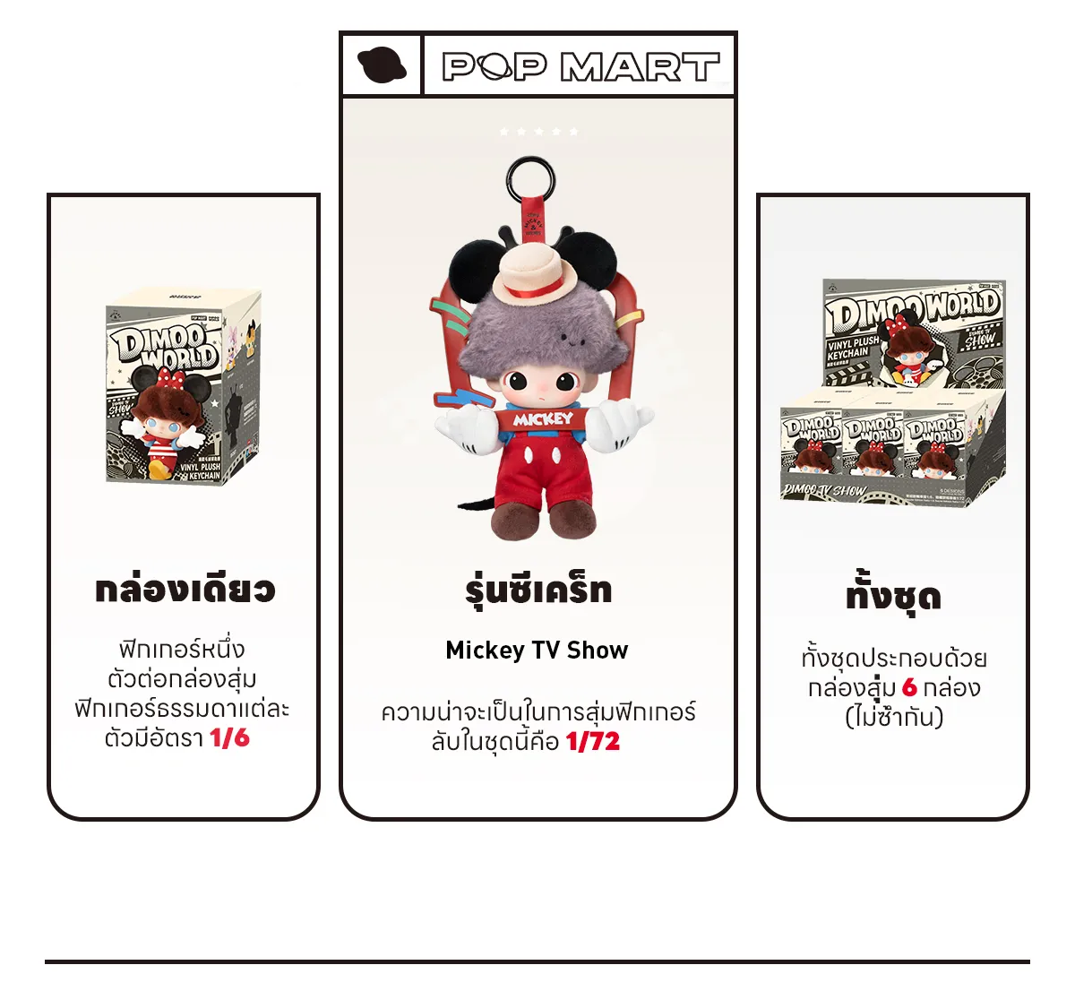 DIMOO WORLD × DISNEY Series-Vinyl Plush Keychain Blind Box - POP MART ...