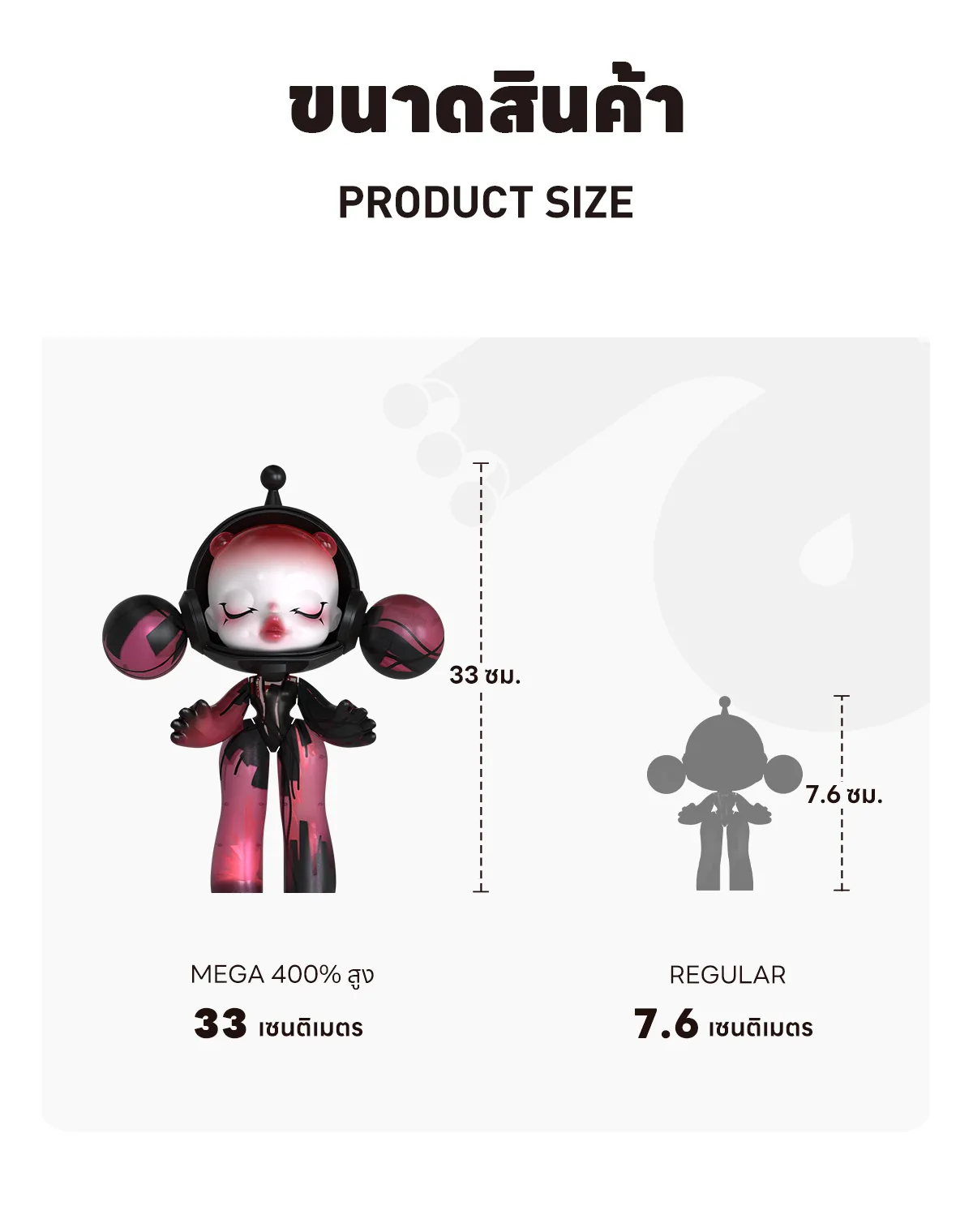MEGA α SKULLPANDA 400% Red Crystal - POP MART (Thailand)