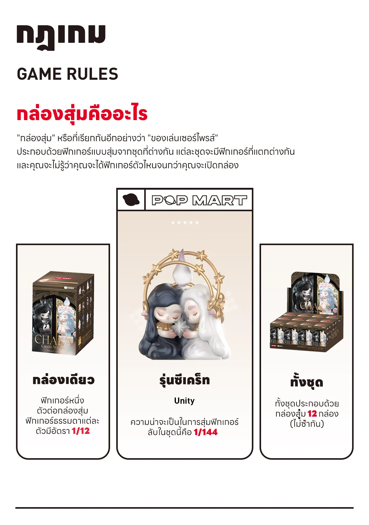 CHAKA Candle Whisper Series Figures - POP MART (Thailand)