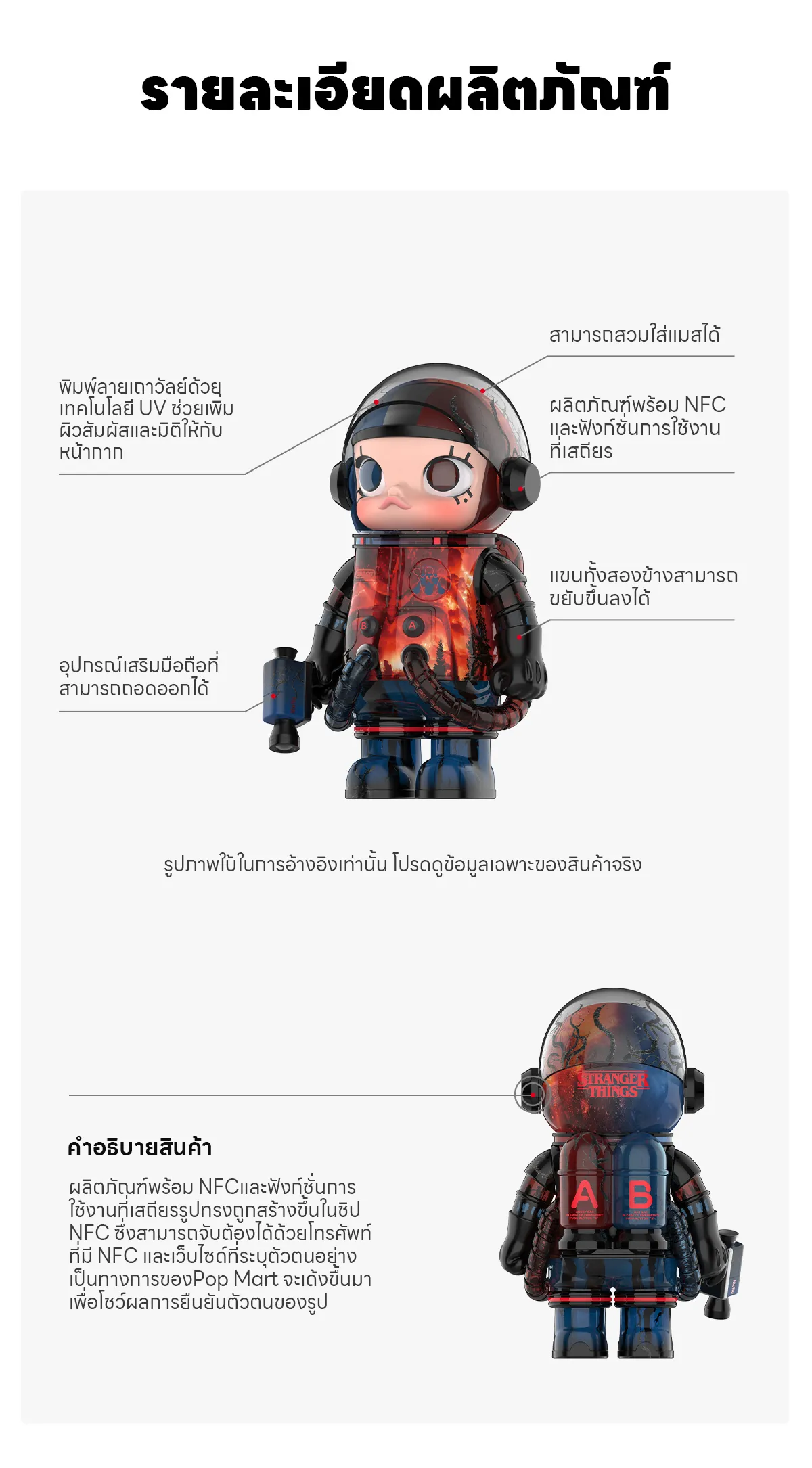 MEGA SPACE MOLLY 1000% Stranger Things - POP MART (Thailand)