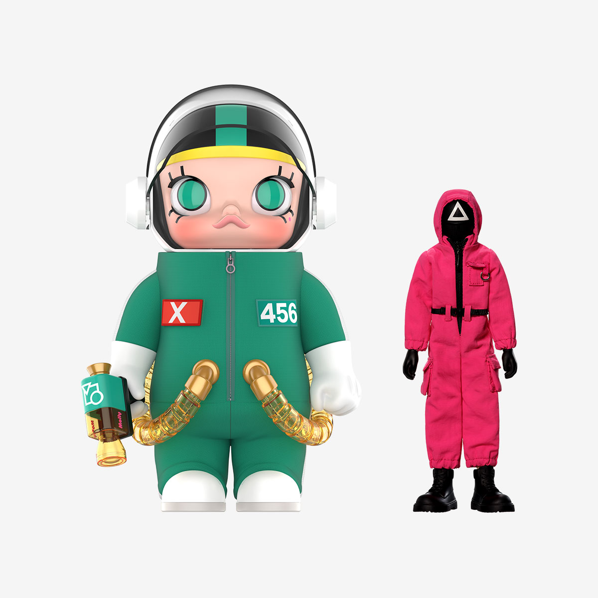 MEGA SPACE MOLLY 400% + Action Figure Squid Game Set - POP MART (Thailand)